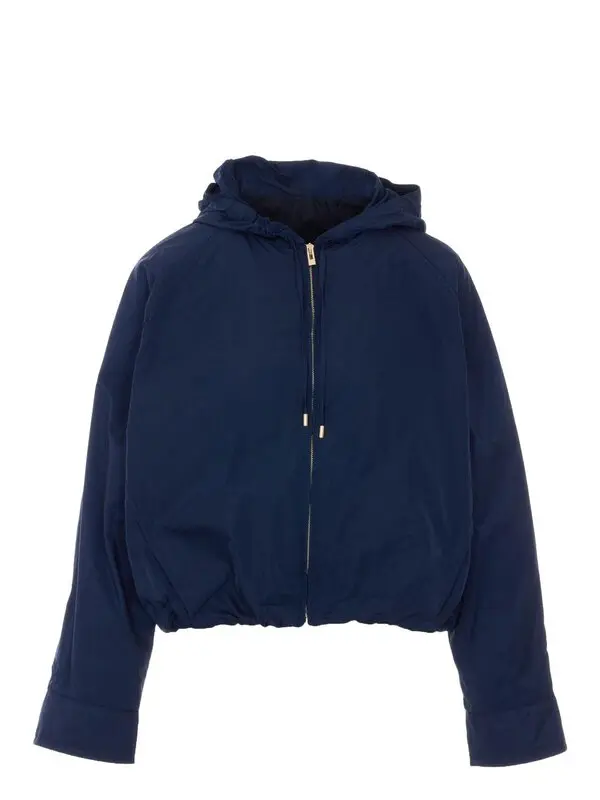 Alaïa Hooded Windbreaker Jacket - Blue