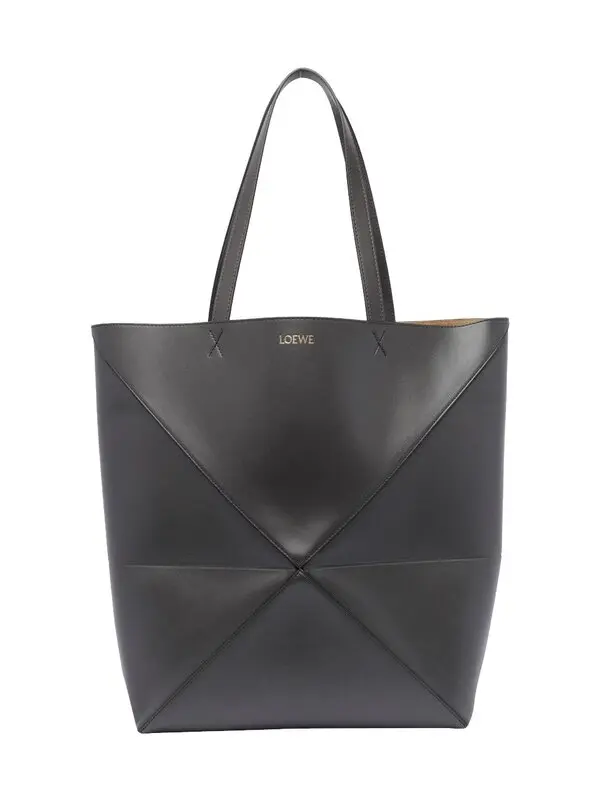 Loewe Calf Leather Tote Bag - Gray