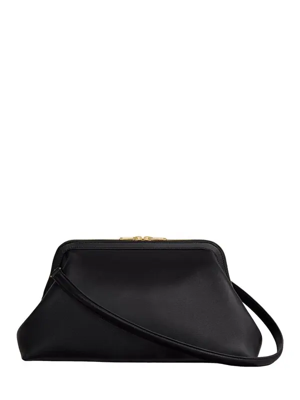 Celine Doctor Leather Shoulder Bag - Black