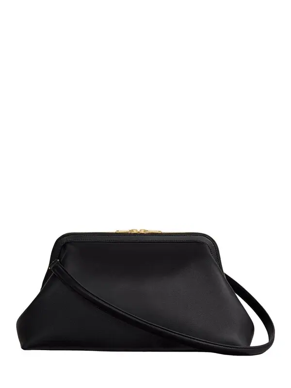 Celine Doctor Leather Shoulder Bag - Black