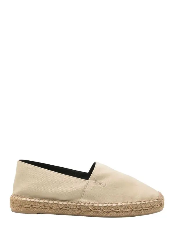 Saint Laurent Cotton Espadrilles With Braided Raffia Sole - Multicolor