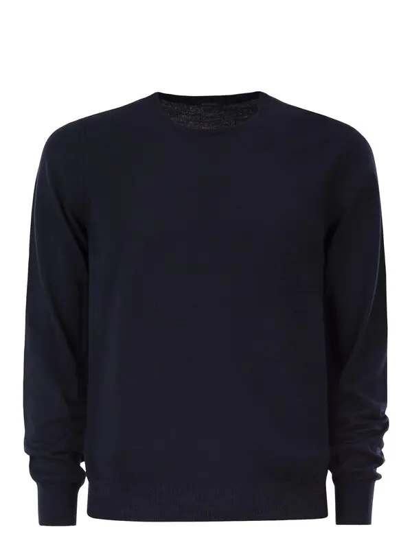 Kiton Long-sleeved Wool Crew Neck Jumper - Multicolor