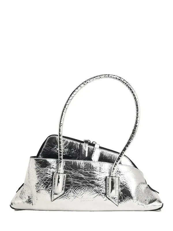Attico La Passeggiata Small Leather Bag - Silver