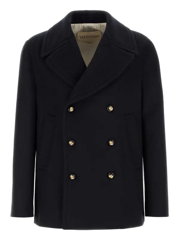Valentino Garavani Wool Coat - Blue