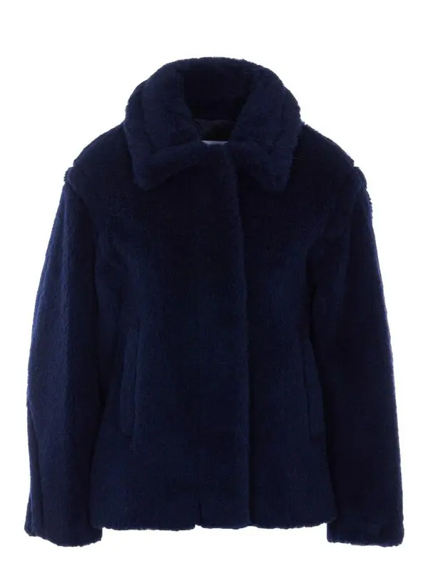 Max Mara Teddy Effect Jacket - Blue