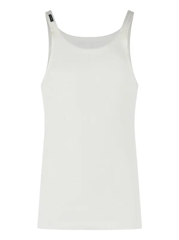 Dolce & Gabbana Ivory Cotton Tank Top - White
