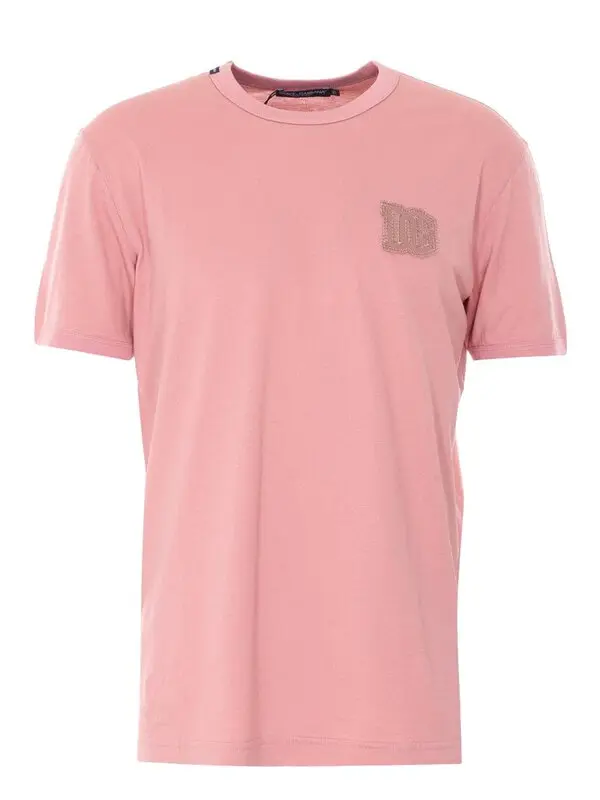 Dolce & Gabbana Dg Patch T-shirt - Pink