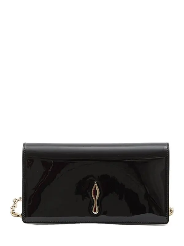 CHRISTIAN LOUBOUTIN Bettina Leather Clutch With Chain Strap - Multicolor