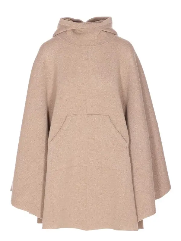 Bottega Veneta Hooded Cape - Cream