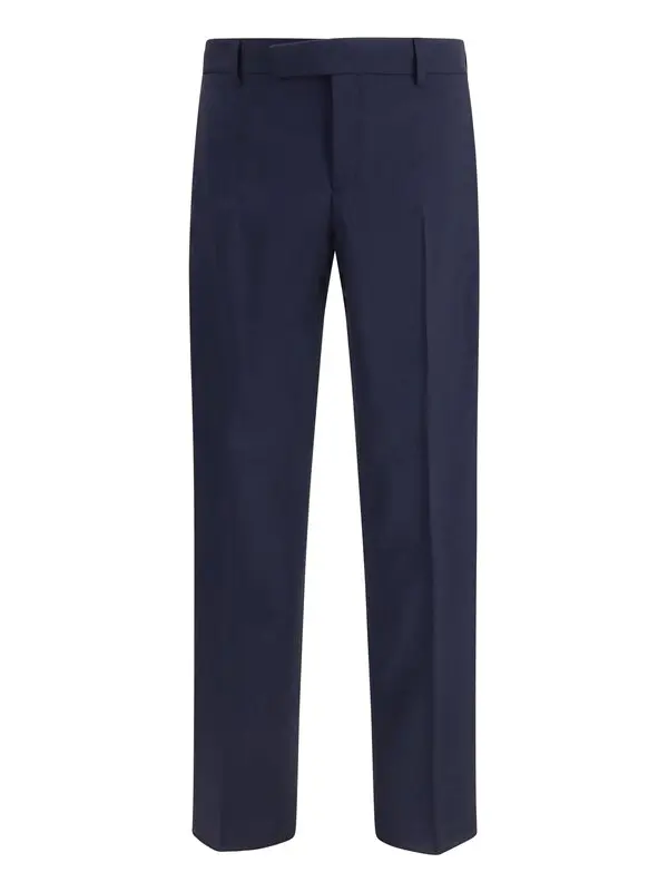 Fendi Tailored Wool Canvas Pants - Blue