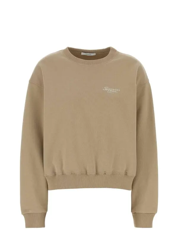 Givenchy Beige Cotton Sweatshirt With Logo - Brown