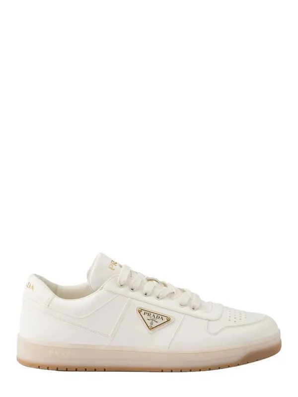 Prada Low-top Nappa Leather Sneakers - Cream