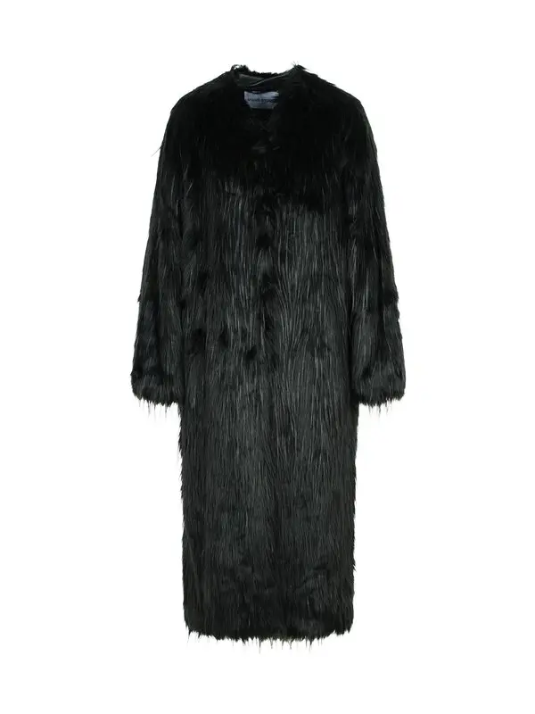 STAND STUDIO Carolina Faux Fur Coat - Black