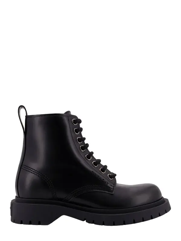 Givenchy Leather Lace-up Ankle Boots - Black