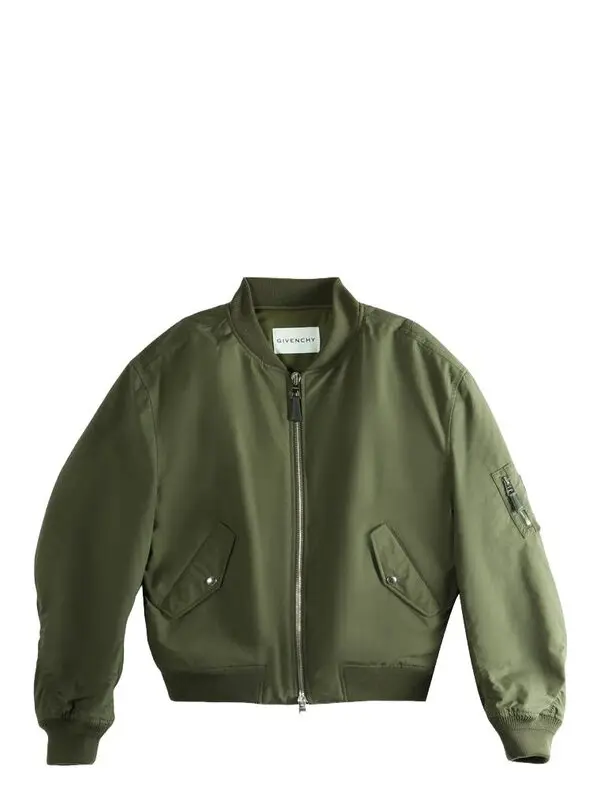 Givenchy Zip Up Bomber Jacket - Green