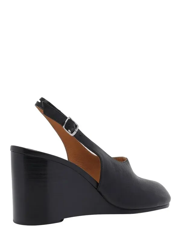 MAISON MARGIELA Tabi Wedge Slingback - Black