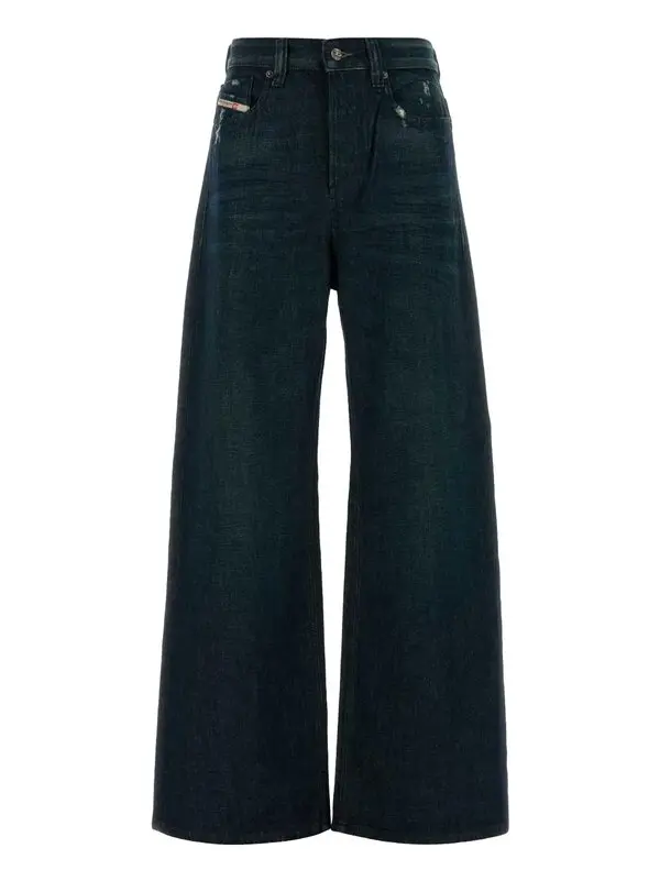 DIESEL® Dark Wash Wide Leg Jeans - Blue