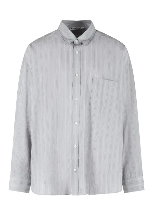 Acne Studios Grey Lyocell Shirt - Gray