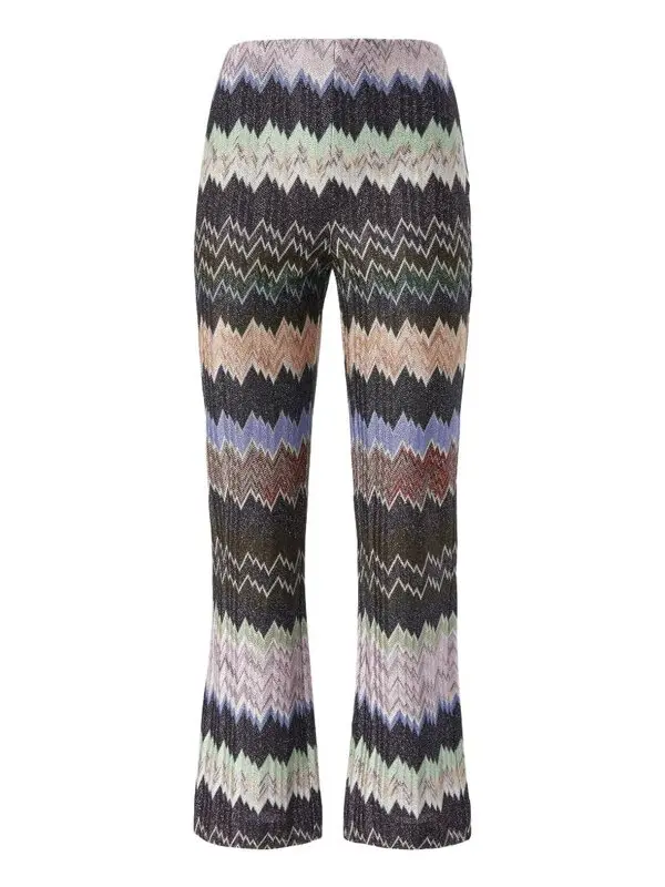 Missoni Zigzag Pattern Metallic Thread Trousers - Multicolor