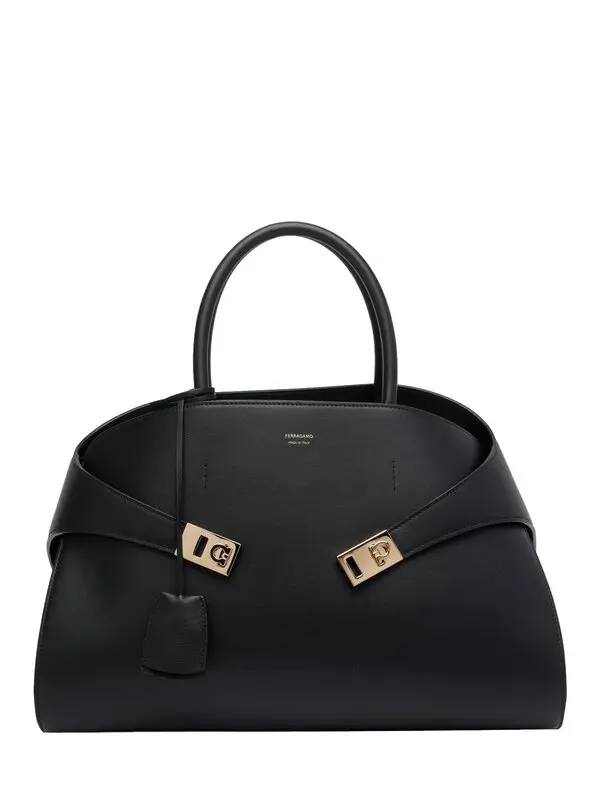 FERRAGAMO Large Hug Handbag - Black