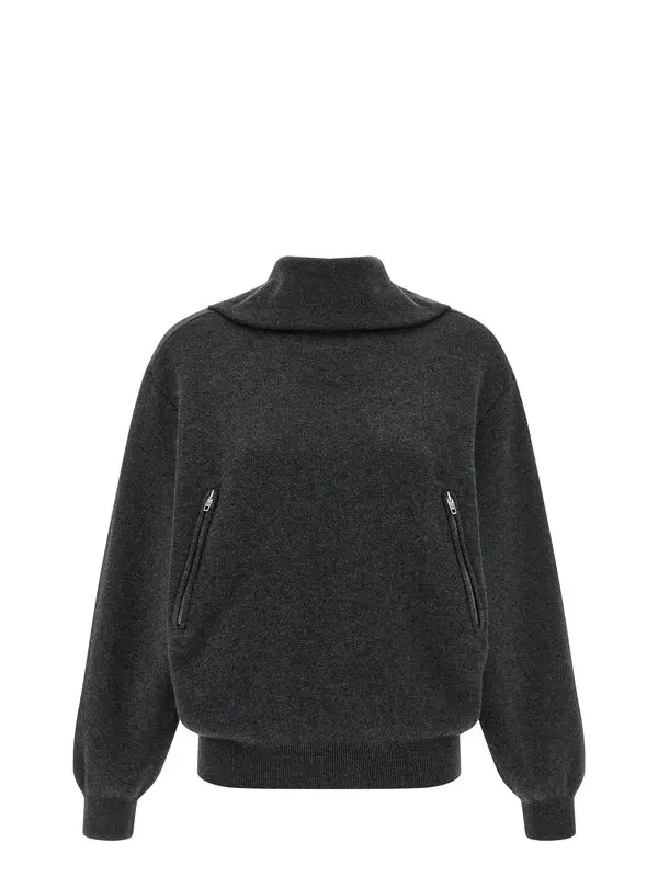 Balenciaga Back-to-front Wool Knit Sweater - Gray