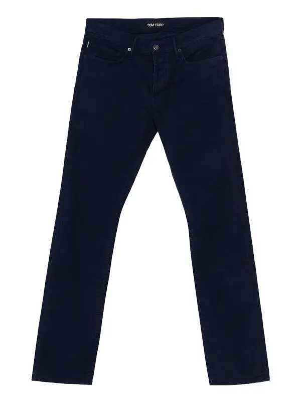 TOM FORD Straight Leg Trousers - Blue