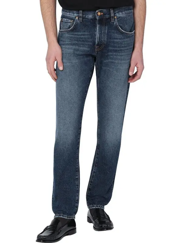 PT TORINO Washed Effect Cotton Jeans - Blue