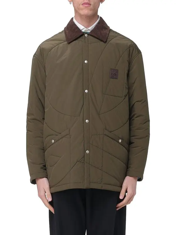 Loewe Quilted Calf Leather Trimmed Jacket - Green