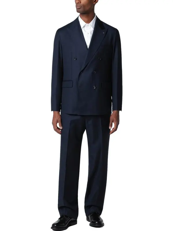 Tagliatore Wool Double-breasted Suit - Blue