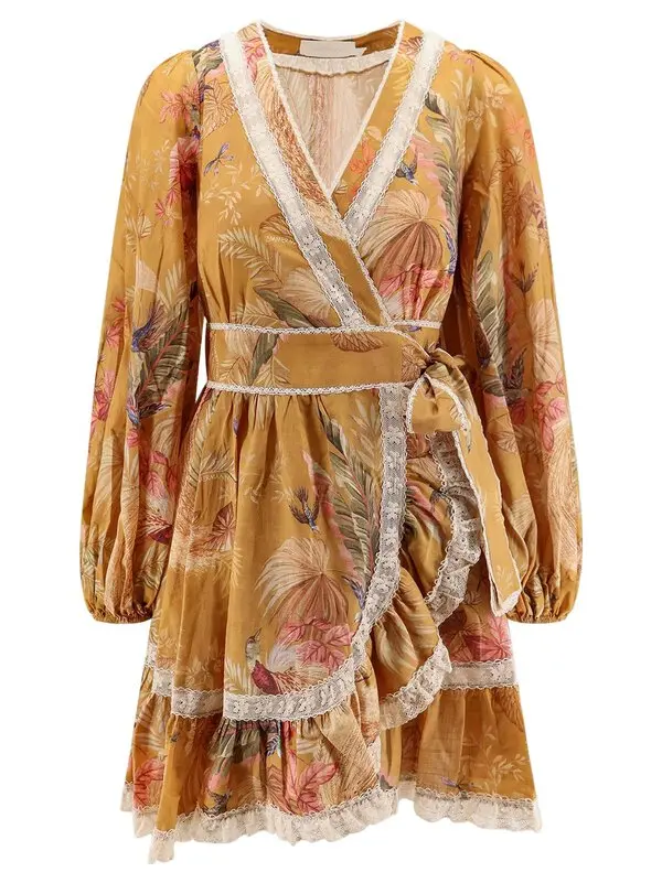 Zimmermann Frill Floral Print Cotton Dress - Multicolor