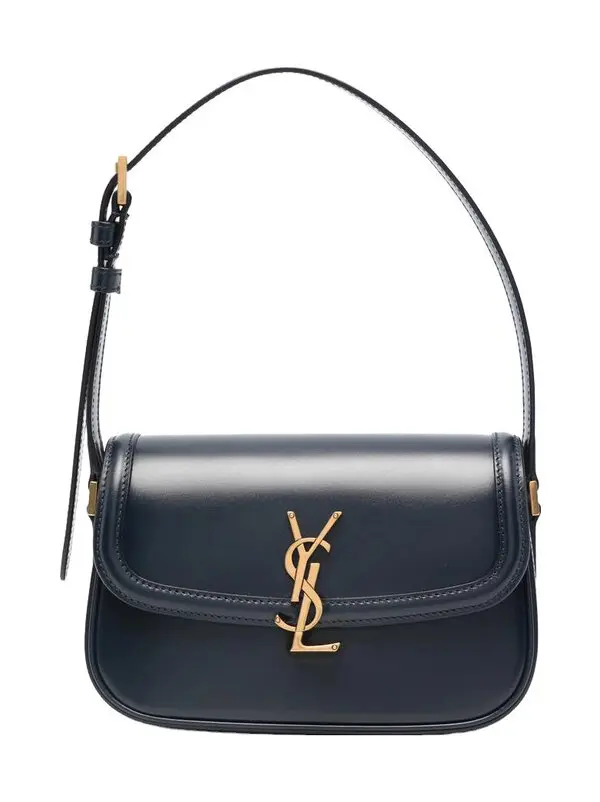 Saint Laurent Calfskin Mini Bag With Gold-tone Hardware - Blue