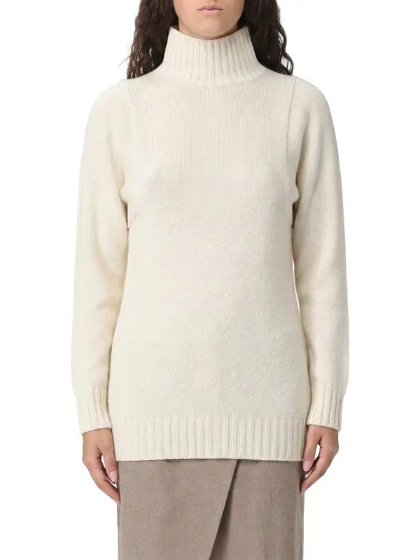 Max Mara Wool Blend Turtleneck Sweater - White