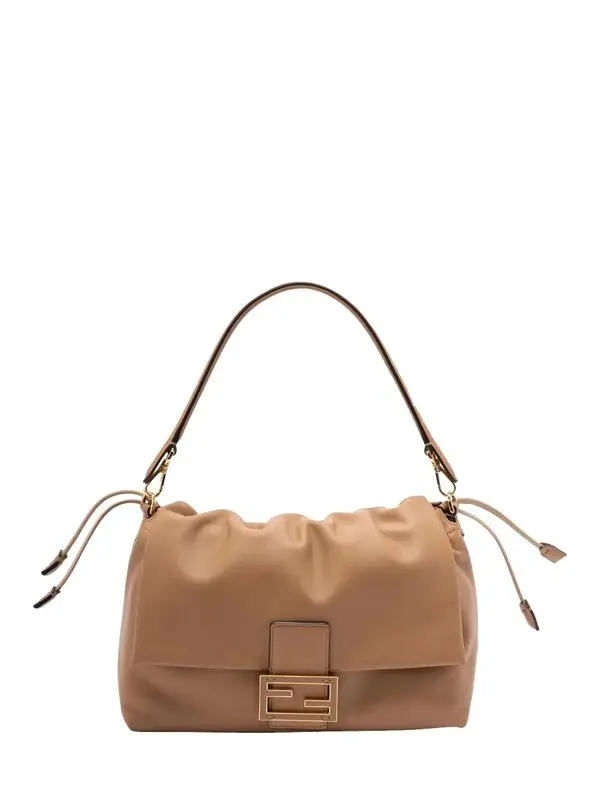 Fendi Mamma Baguette Large Nappa Leather Bag - Brown