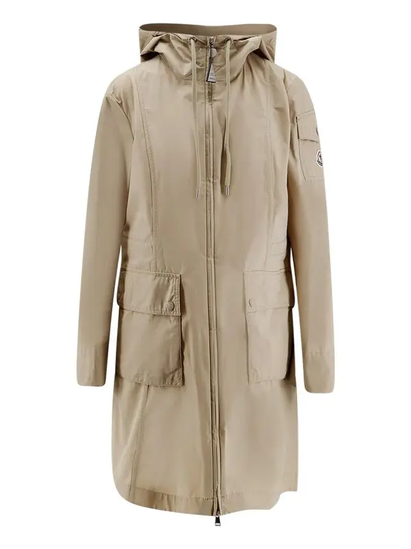 Moncler Laerte Cotton Blend Long Jacket - Multicolor