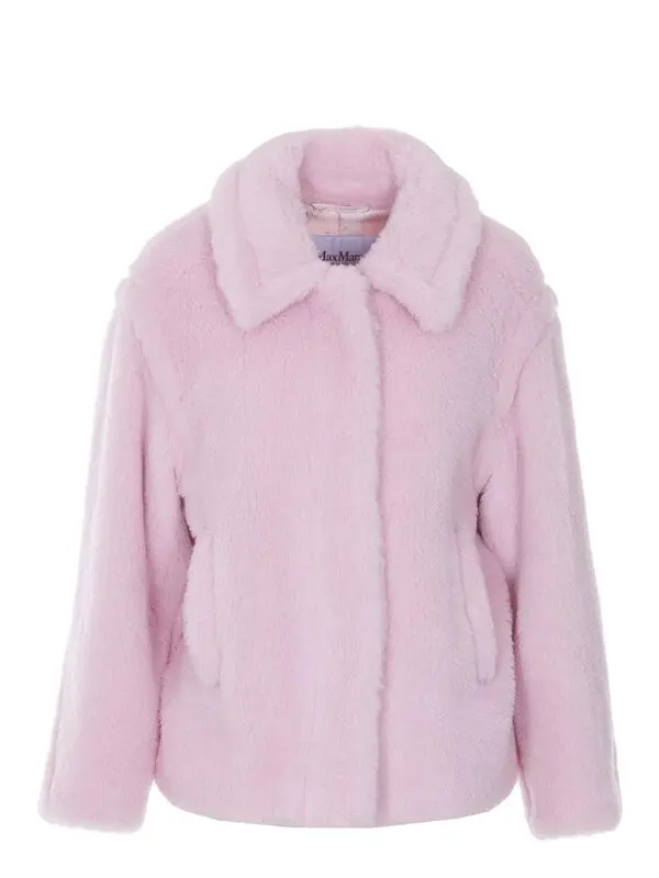 Max Mara Teddy Effect Jacket - Pink