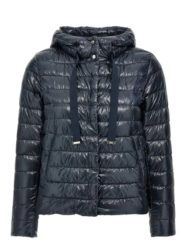 Herno Ultralight Hooded Quilted Jacket - Blue