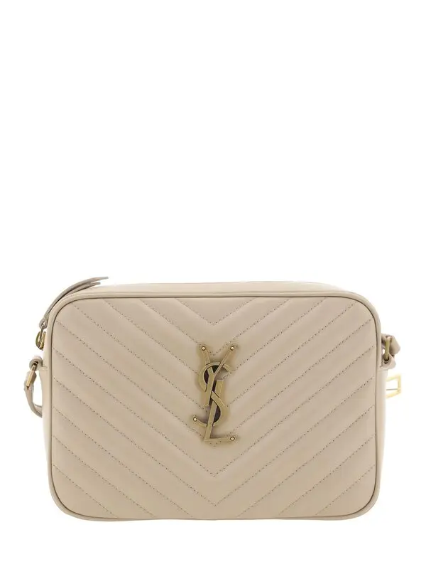Saint Laurent Loulou Shoulder Bag - Cream