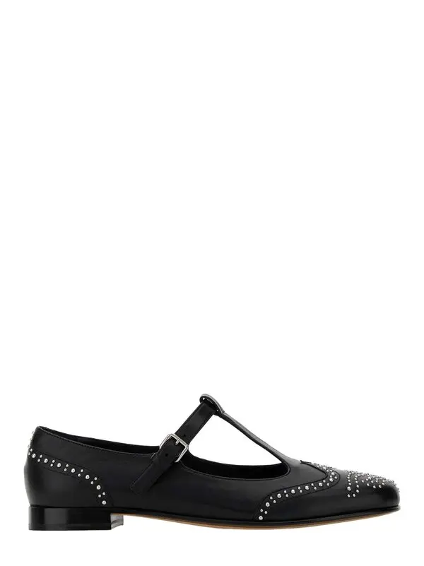 Church's Nappa Leather Opal Ballerinas - Black