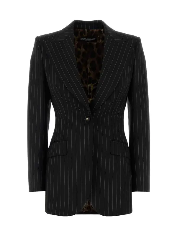 Dolce & Gabbana Embroidered Stretch Wool Blazer - Multicolor