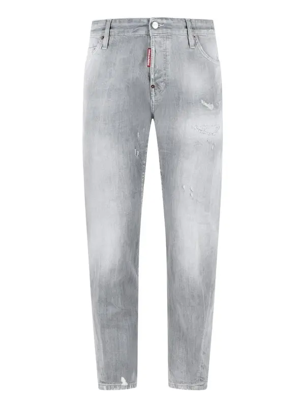 Dsquared2 Grey Cotton Jeans - Gray