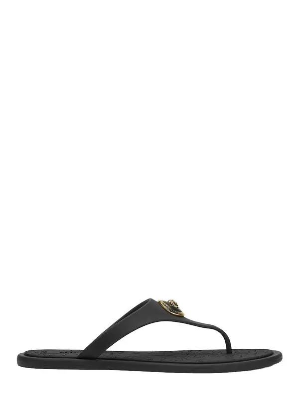 Versace Medusa Head Motif Rubber Flip-flops - Black