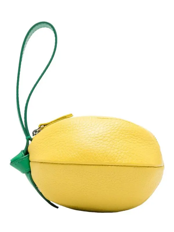 Hereu Llimona Grained Texture Lemon Purse With Wrist Strap - Multicolor