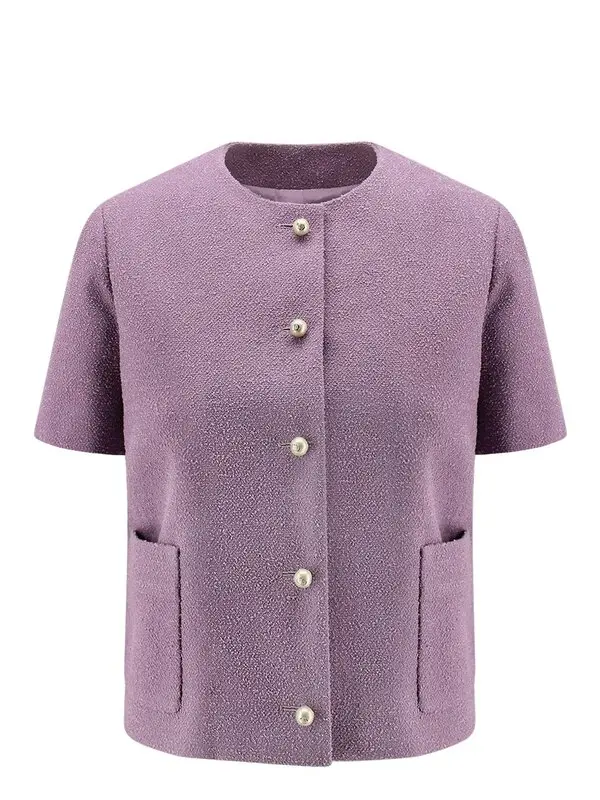 Dior Virgin Wool Blend Blazer - Purple