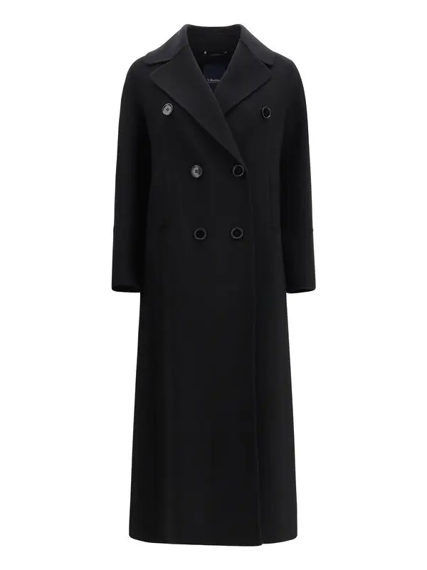 Max Mara Double-breasted Wool Coat - Black