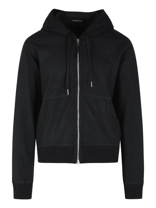 TOM FORD Cashmere Zip-up Hoodie - Black