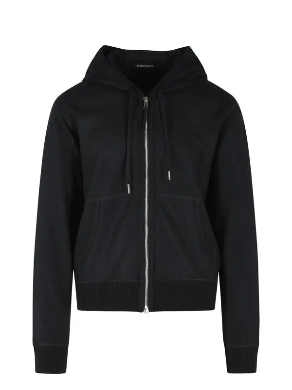 TOM FORD Cashmere Zip-up Hoodie - Black
