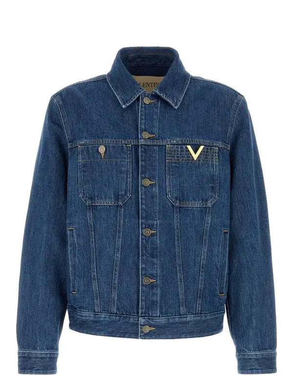 Valentino Garavani Denim Trucker Jacket - Blue