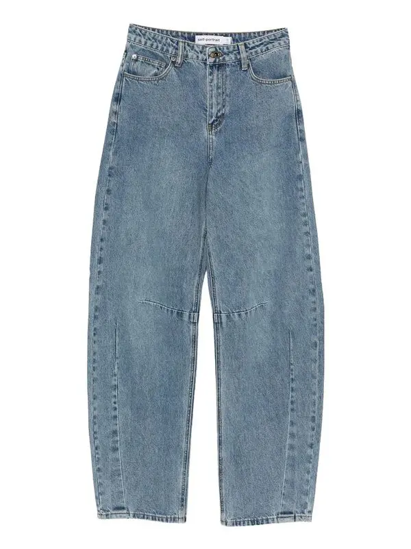 SELF-PORTRAIT Wide-leg Jeans - Blue