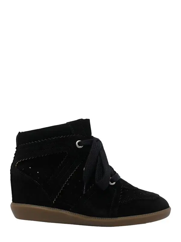 Isabel Marant Étoile Bobby Suede Wedge Sneakers - Black