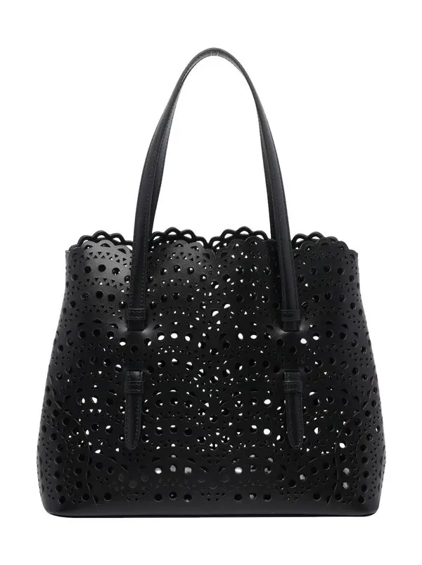 Alaïa Mina 25 Perforated Leather Handbag - Black